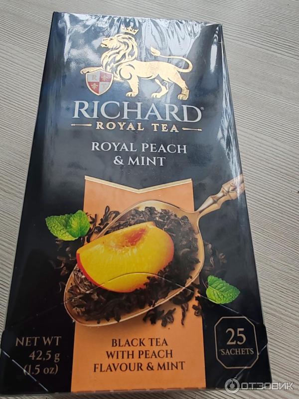 Отзыв о Чай Richard Royal peach & mint | Хороший, ароматный чай
