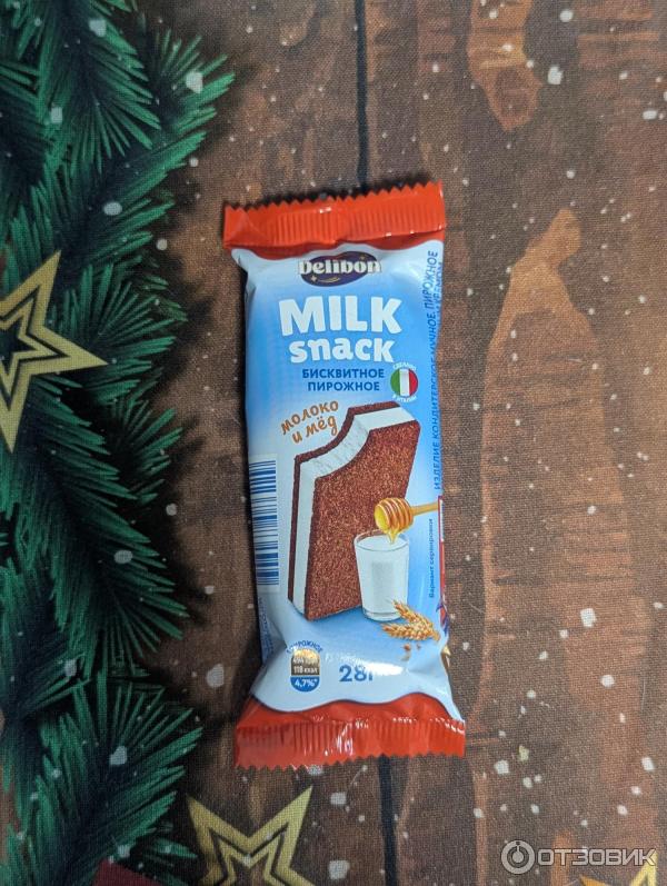 Отзыв о Бисквитное пирожное Delibon Choco snack | У меня Milk Snack
