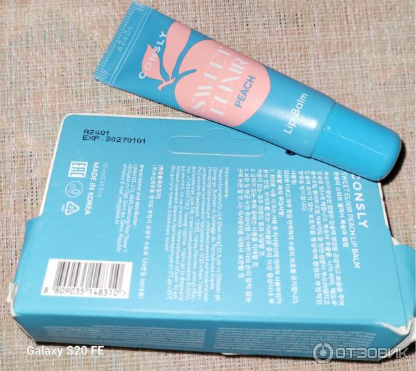 Отзыв о Питательный бальзам для губ Consly Sweet Elixir Peach Lip Balm ...