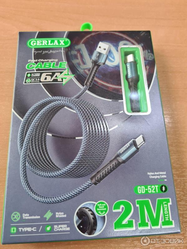 Отзыв о Провод для зарядки Gerlax USB type 6A | Отличный провод ...