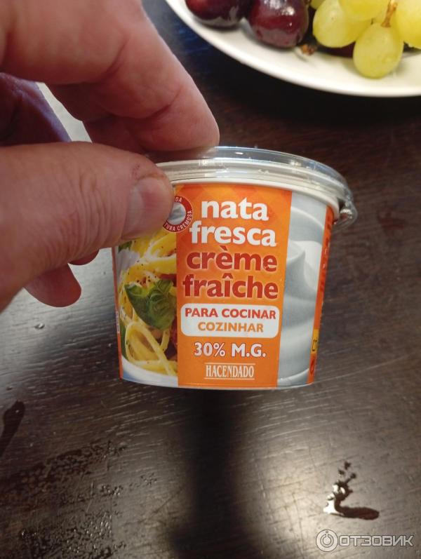 Отзыв о Сметана Hacendado "Nata fresca creme fraiche" 30% | Просто ...