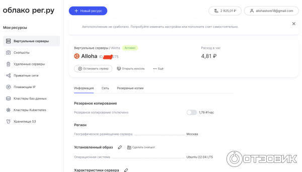 Отзыв о REG.RU - регистрация доменов, хостинг, VPS | Ваш интернет ...