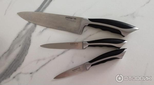 Отзыв о Набор ножей Polaris STAINLESS STEEL X30Cr13 | Достаточно острые