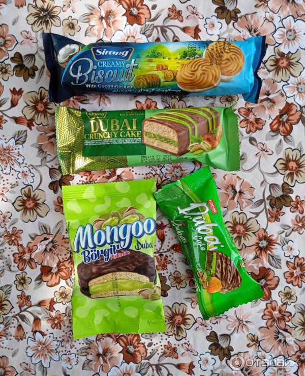 Отзыв о Бисквит с кремом "Sirang" Dubai crynchy cake со вкусом фисташек ...